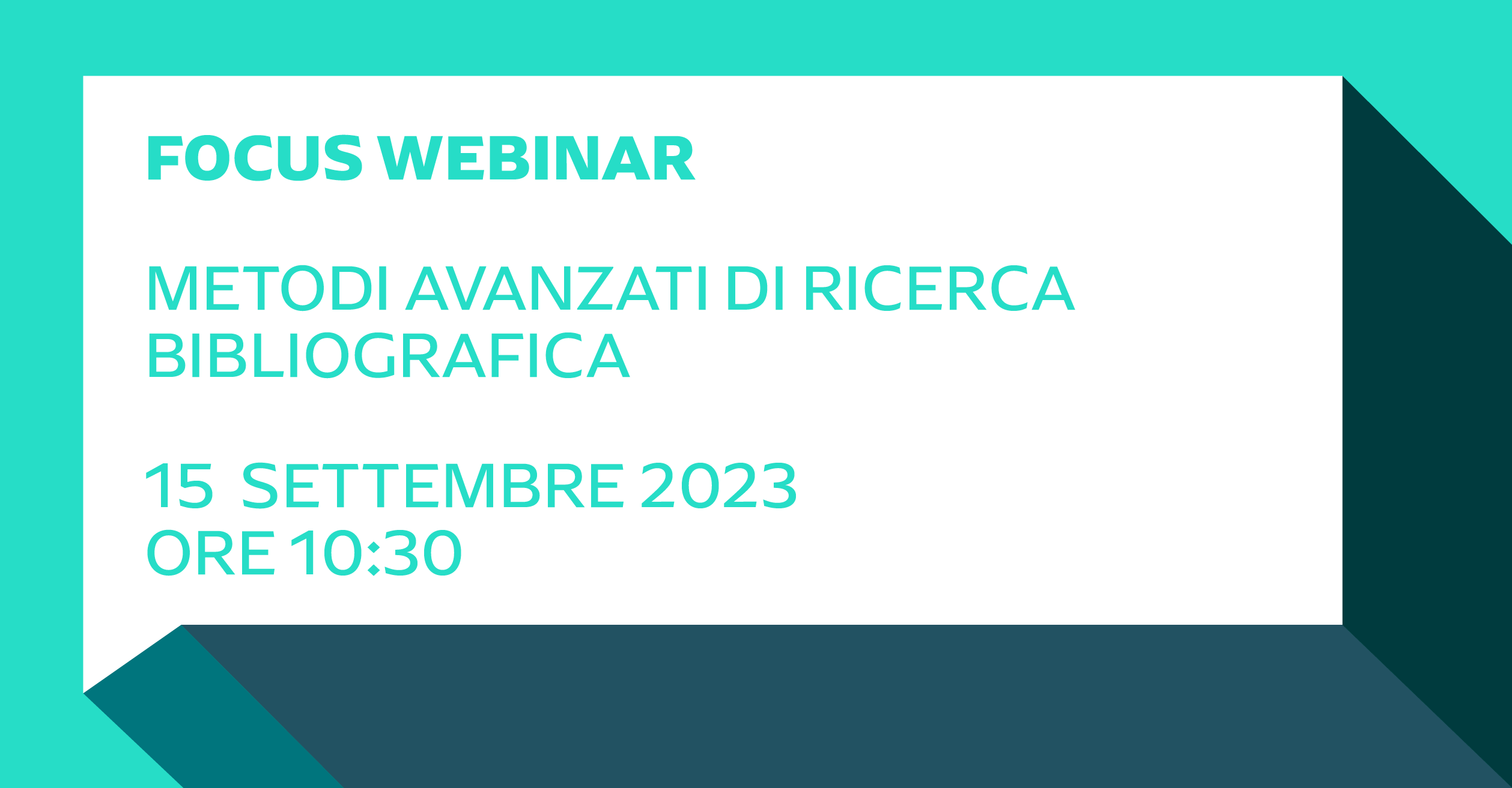 Metodi avanzati di ricerca bibliografica - Clariscience